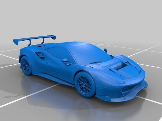 3D Printable Ferrari 488 Race Car Model - The Thrill of Racing 3D model ...