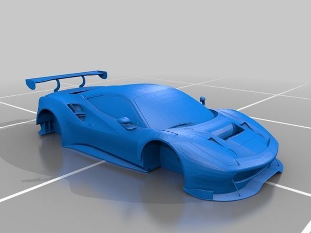 3D Printable Ferrari 488 Race Car Model - The Thrill of Racing 3D model ...