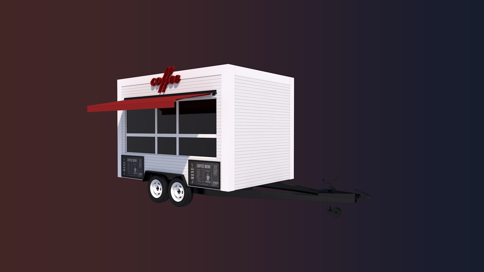 3D model kiosk on wheels VR / AR / low-poly | CGTrader