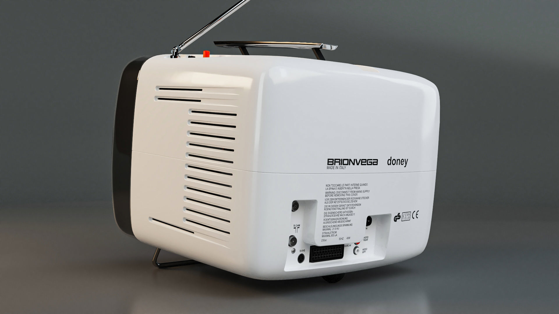 Brionvega Doney - Vintage Retro Design CRT TV - 2005 3D model | CGTrader