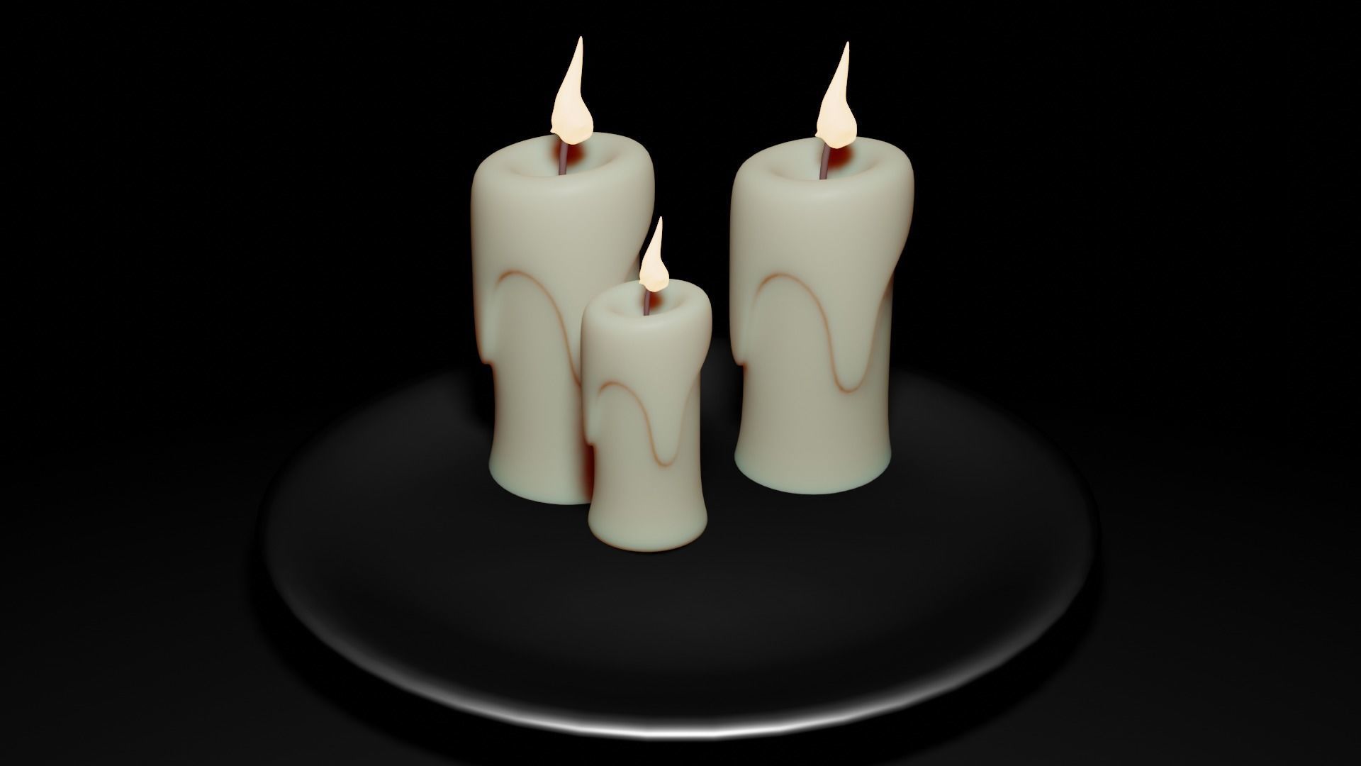 Cool candles 3D model | CGTrader