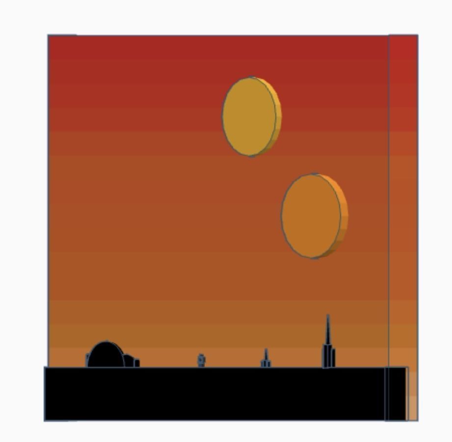 Tatooine Sunset 3D model 3D printable | CGTrader