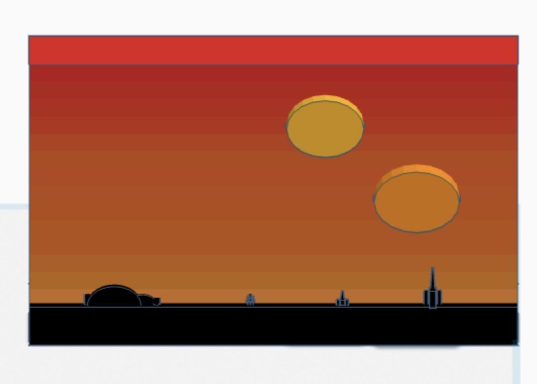 Tatooine Sunset 3D model 3D printable | CGTrader