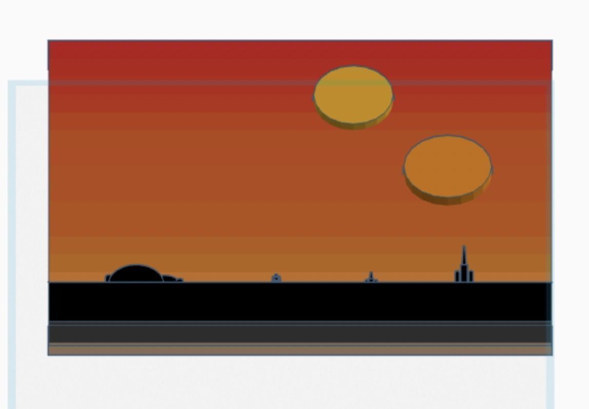 Tatooine Sunset 3D model 3D printable | CGTrader