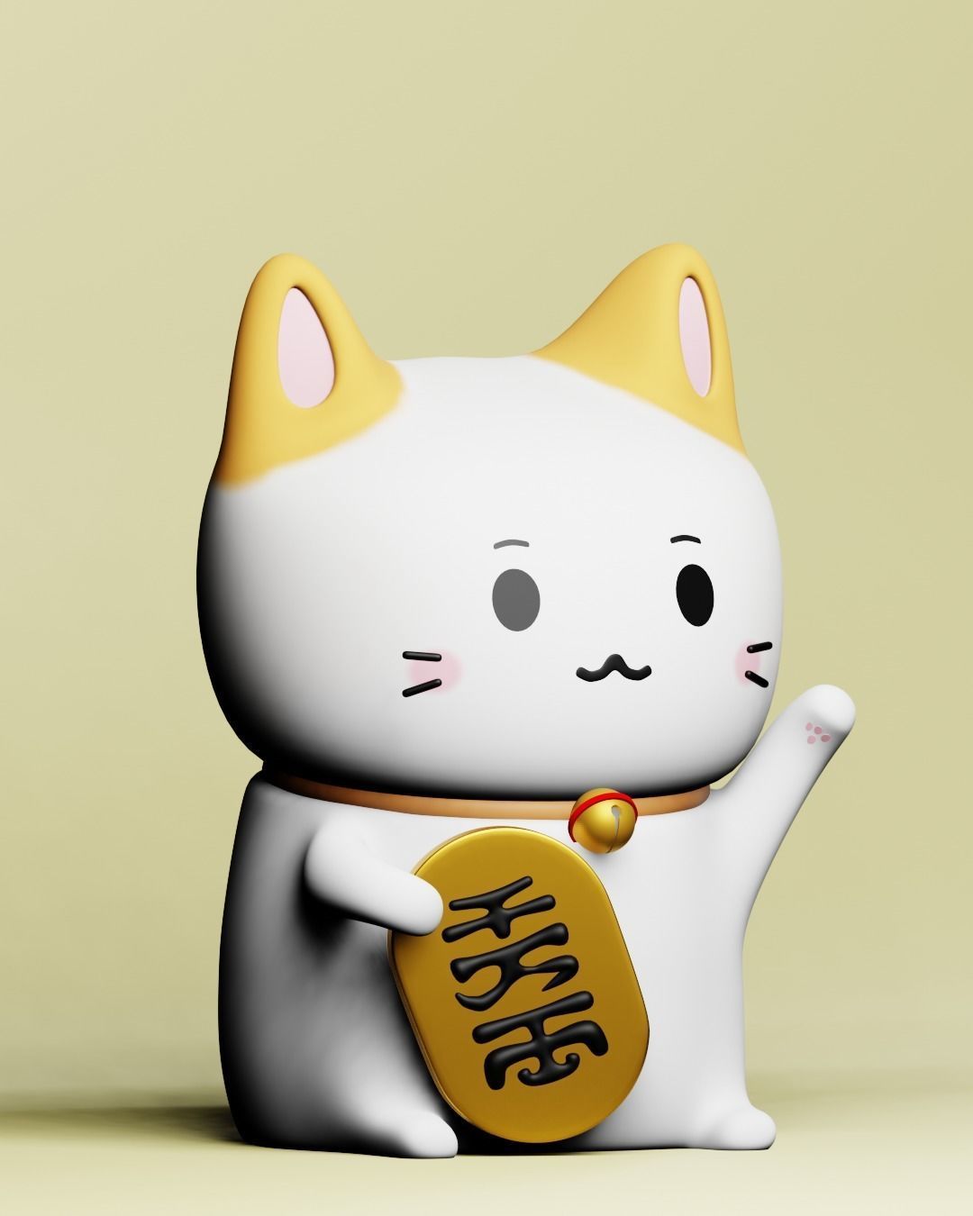LuckyCat 3D model 3D printable | CGTrader