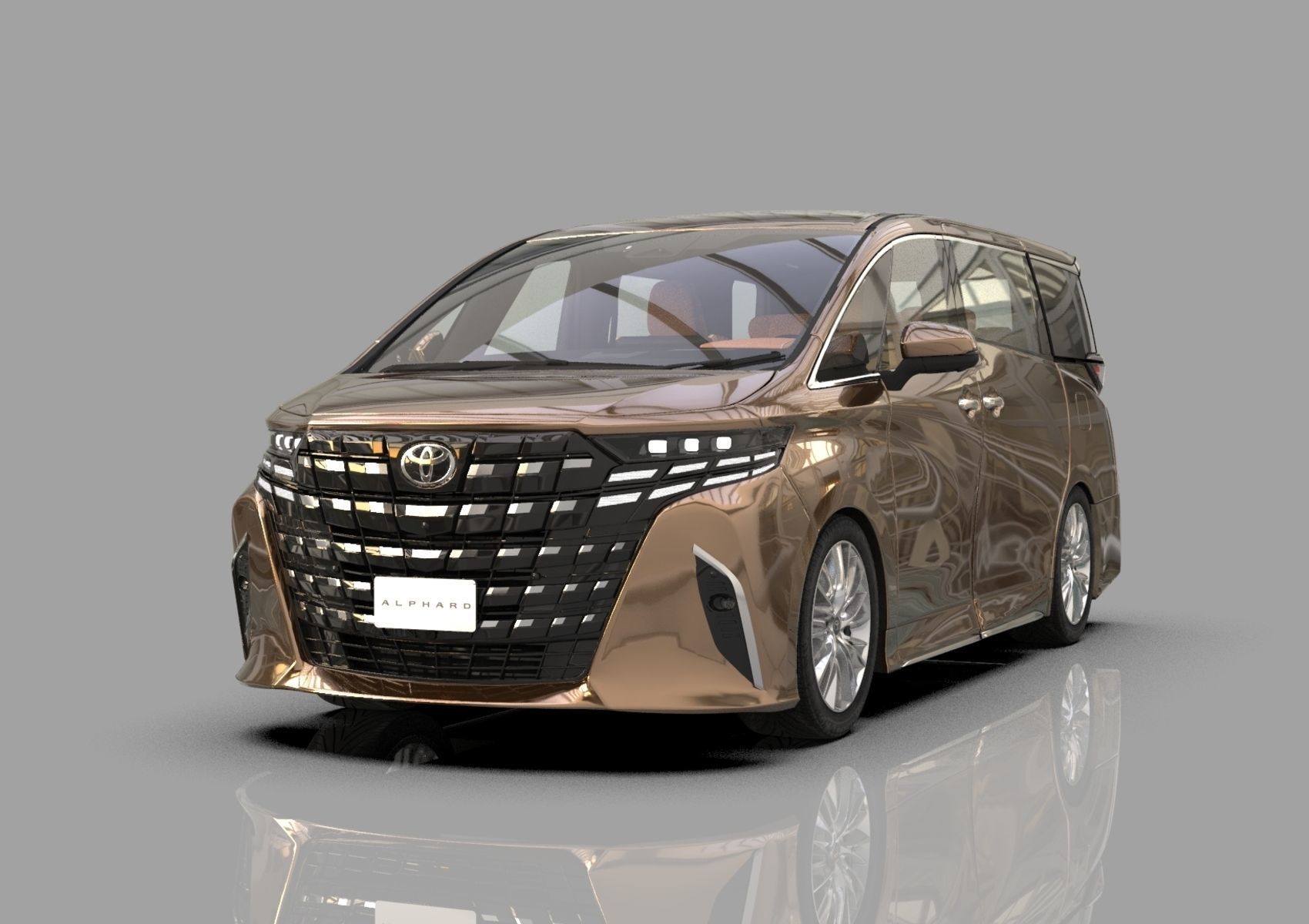 Toyota Alphard Vellfire 2023 HQ interior 3D model | CGTrader