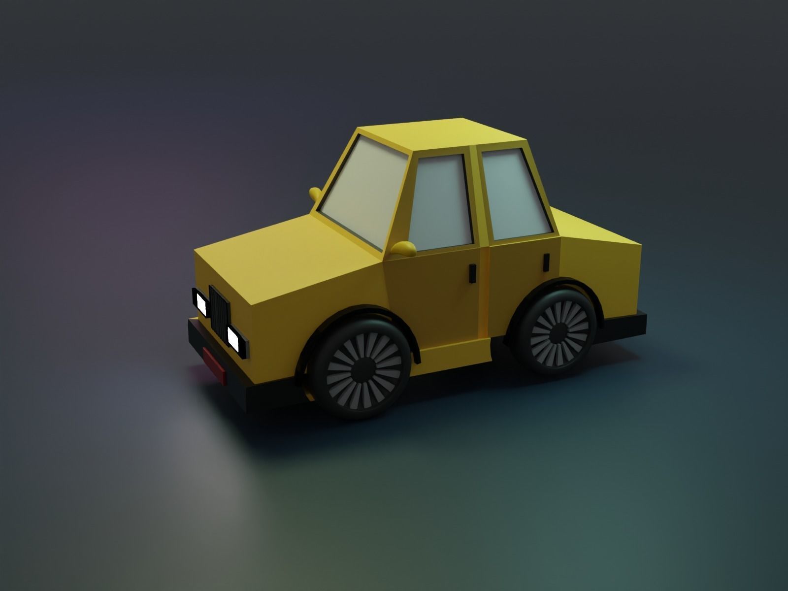Low pol car model cartoon car free VR / AR / low-poly 3D model | CGTrader
