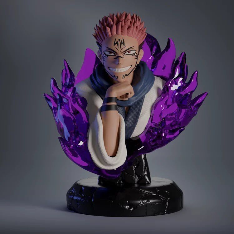 Ryomen Sukuna Bust 3D model 3D printable | CGTrader