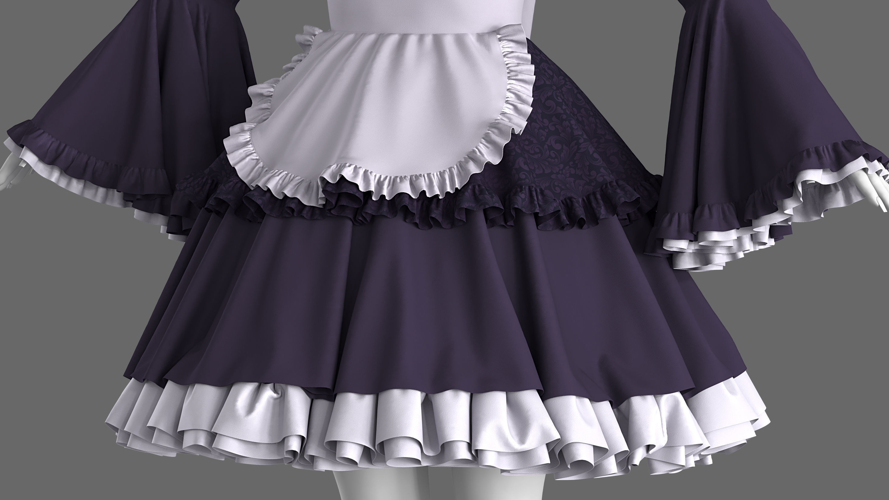 Anime Style Dress 3D model | CGTrader
