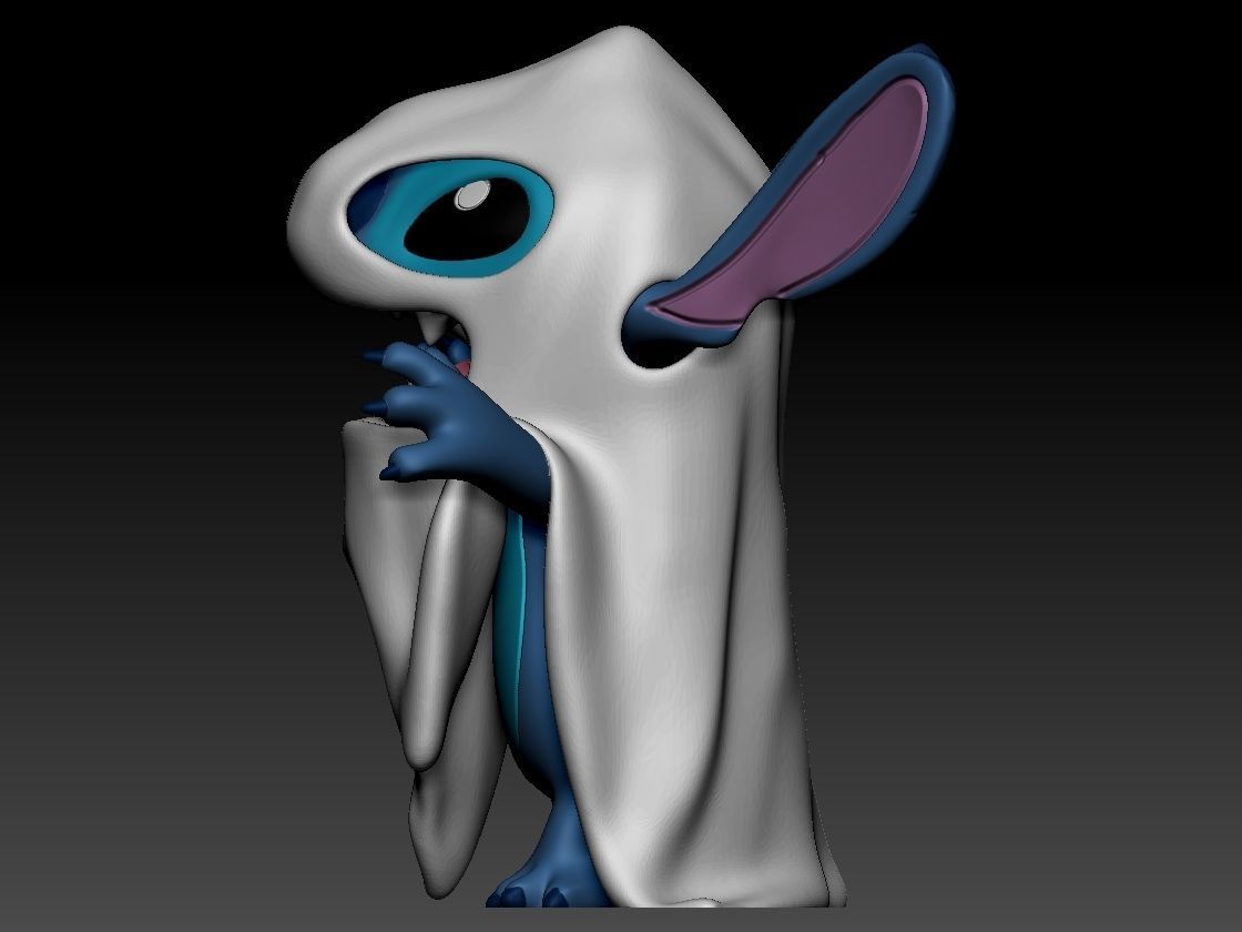 Stitch Ghost Clothes 3D model 3D printable | CGTrader
