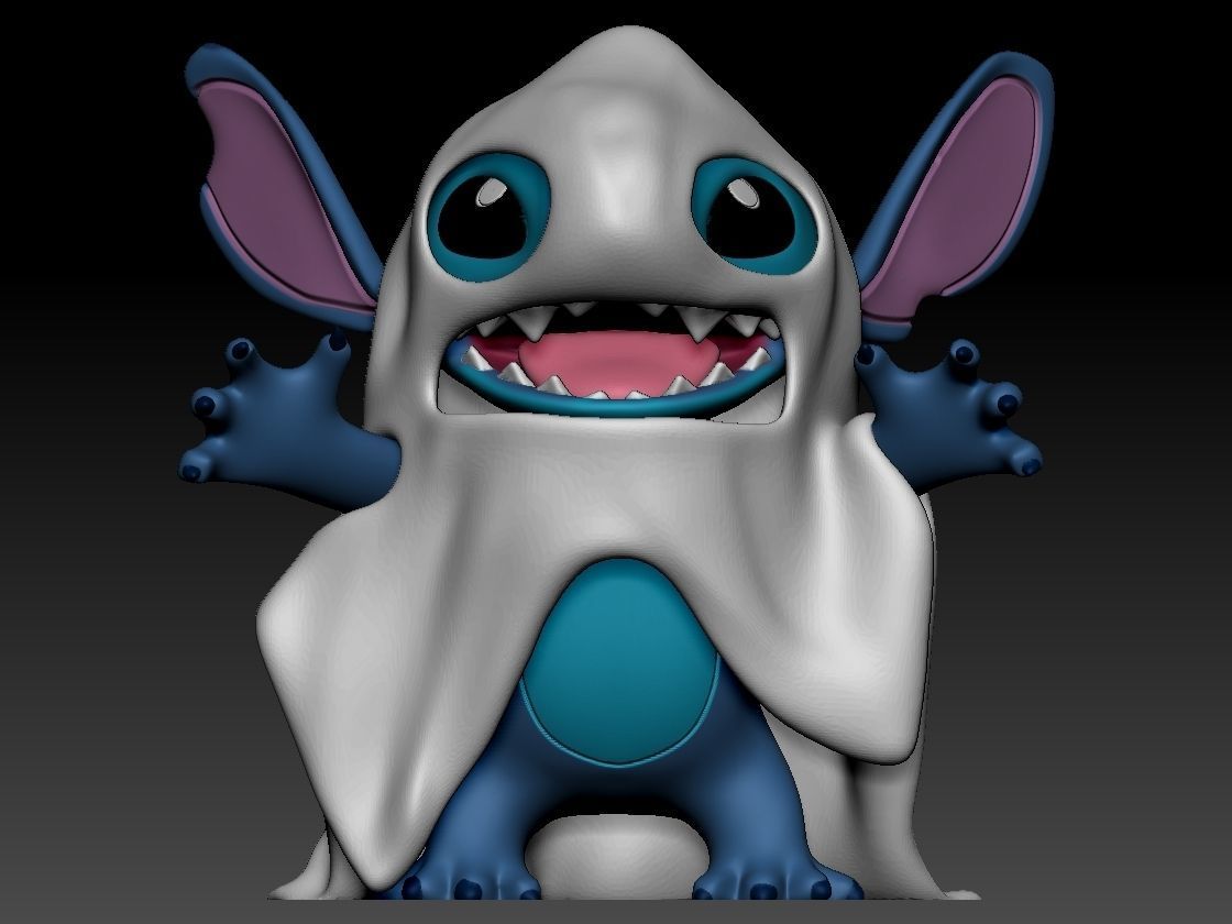 Stitch Ghost Clothes 3D model 3D printable | CGTrader