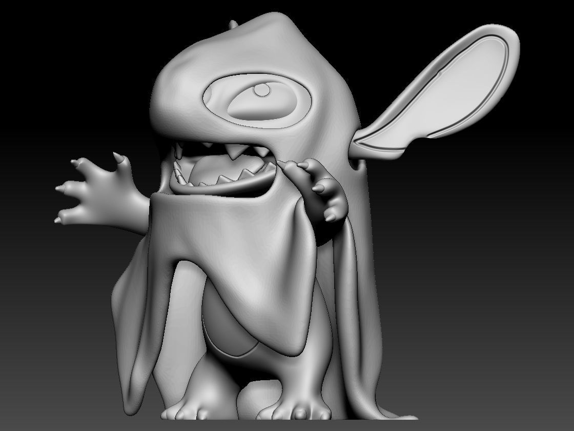 Stitch Ghost Clothes 3D model 3D printable | CGTrader