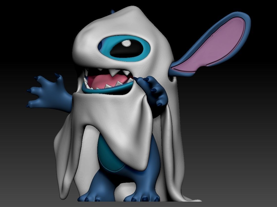 Stitch Ghost Clothes 3D model 3D printable | CGTrader