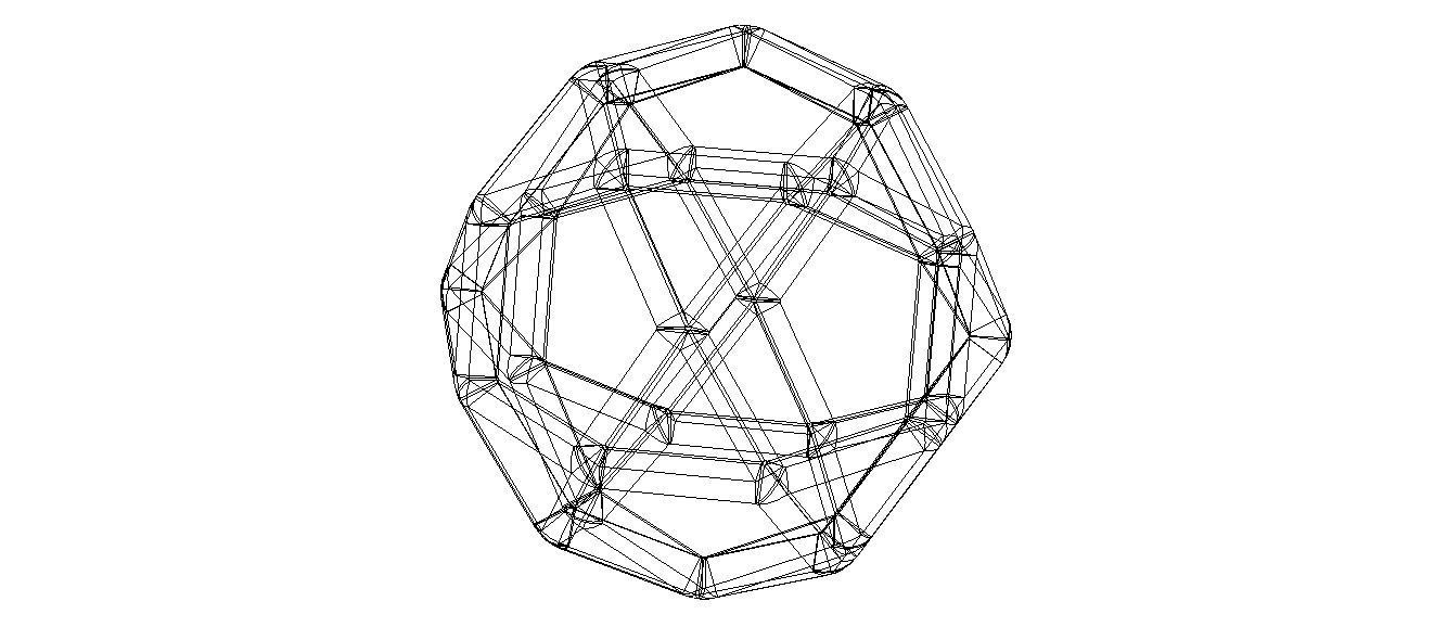 Wireframe Shape Icosidodecahedron 3D model 3D printable | CGTrader