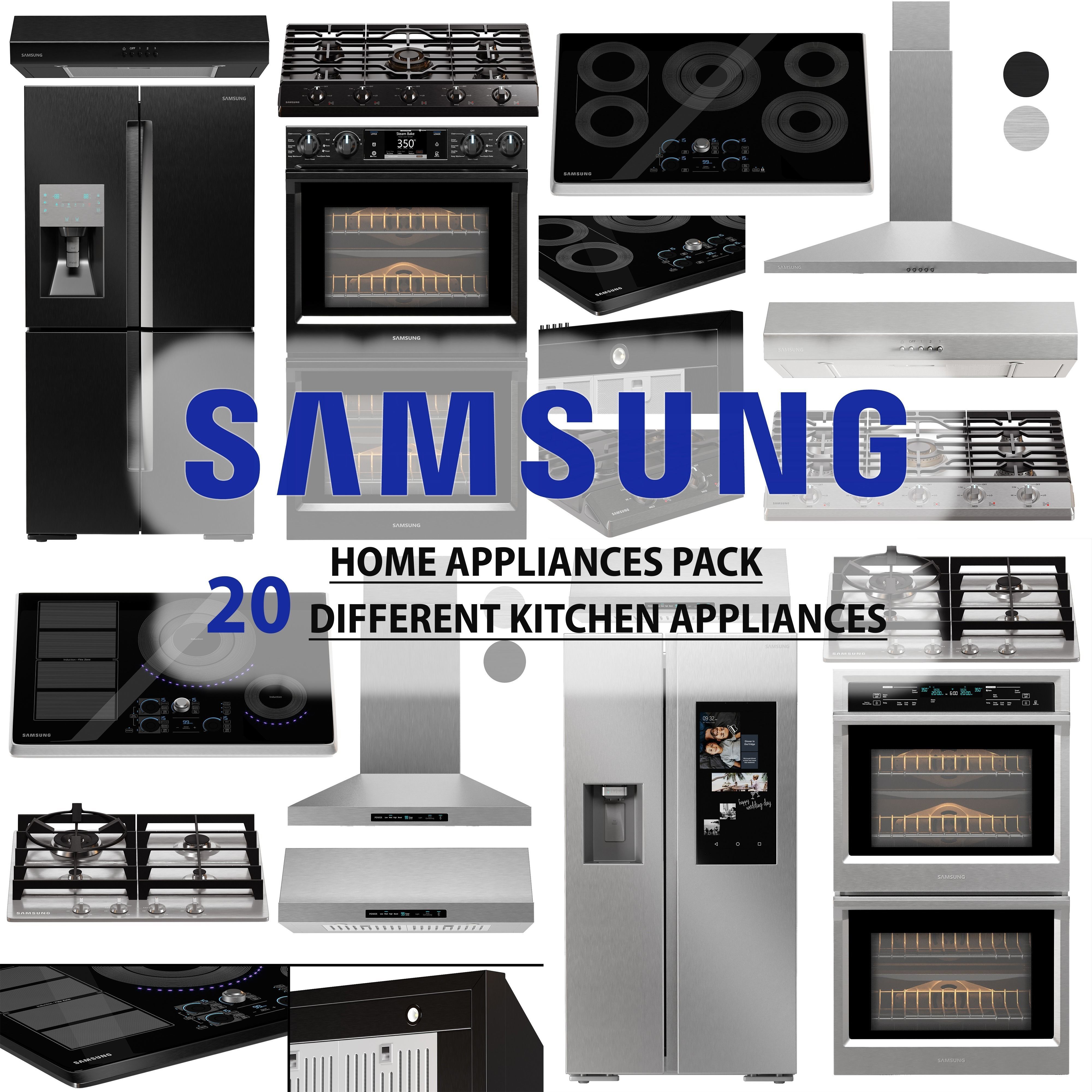 SAMSUNG HOME APPLIANCES PACK 3D model | CGTrader