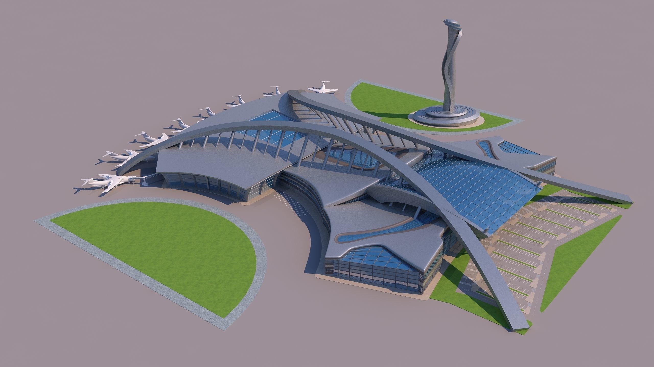 0194 - Airport Building 3D model | CGTrader