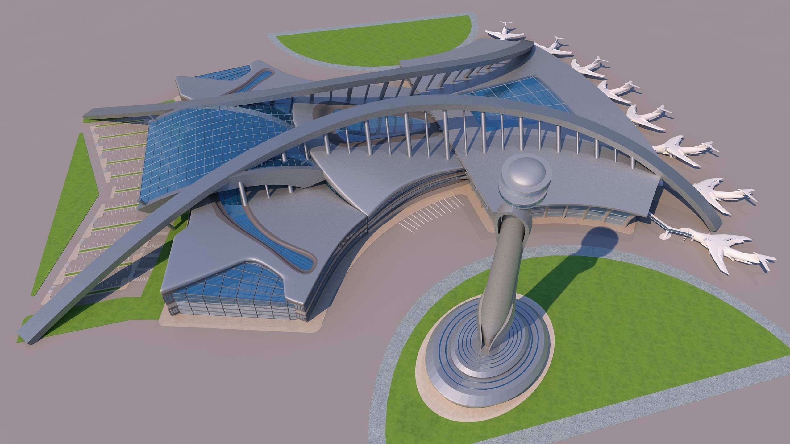 0194 - Airport Building 3D model | CGTrader