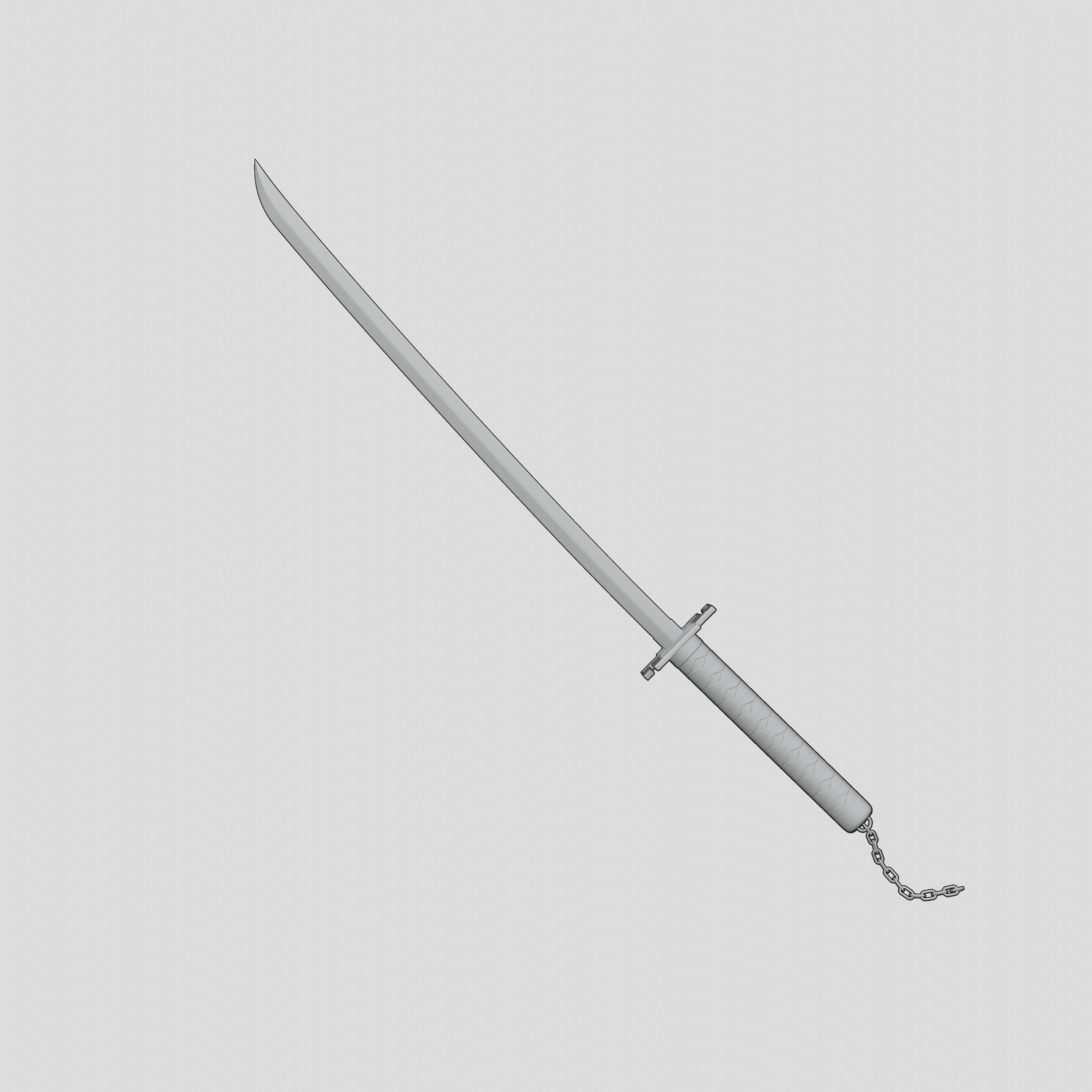 Bleach - Ichigo Sword Bankai Blade First form tensa zangetsu 3D model ...