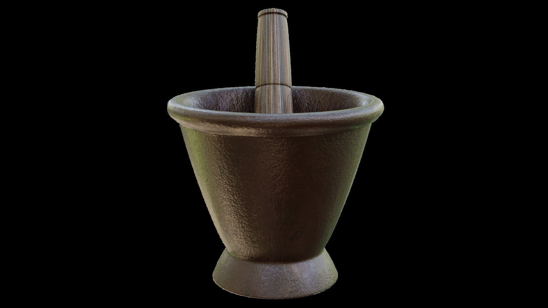 Thai Terracotta Mortar and Pestle 3D model | CGTrader