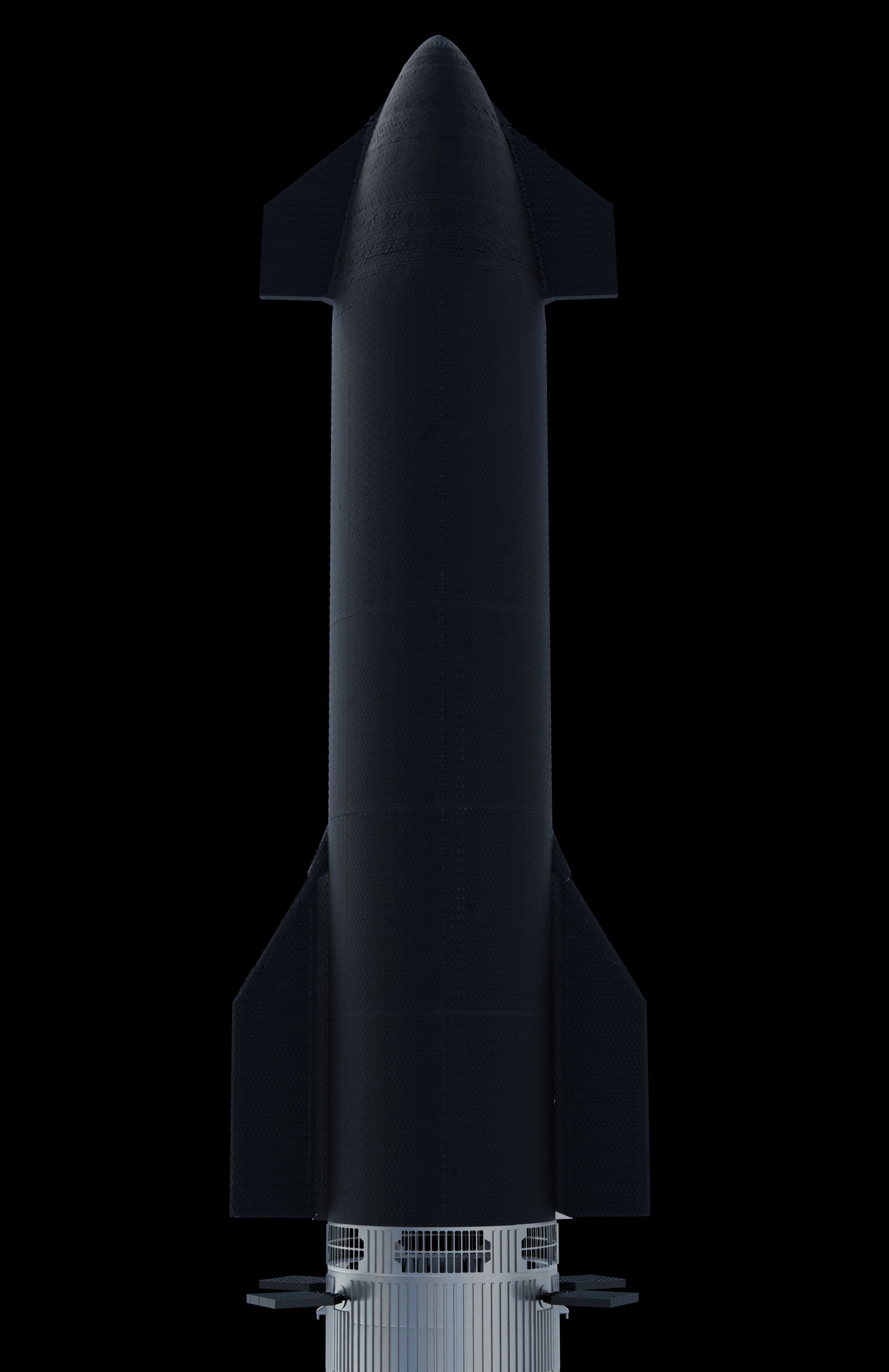 SpaceX Starship S25 and B9 3D model | CGTrader