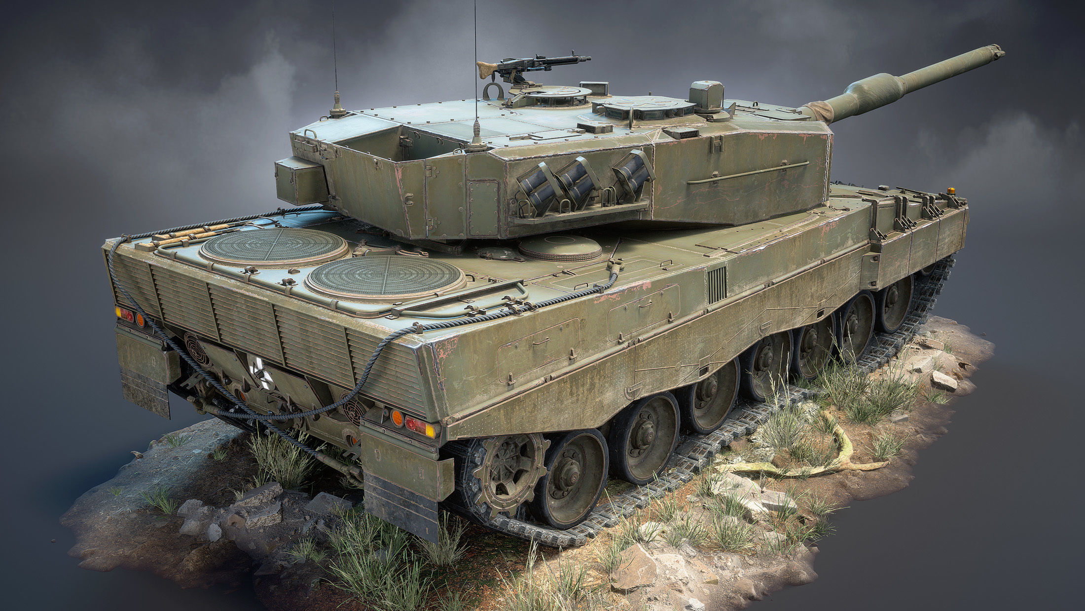 3D model Leopard 2A4 Game 3D-Model VR / AR / low-poly | CGTrader
