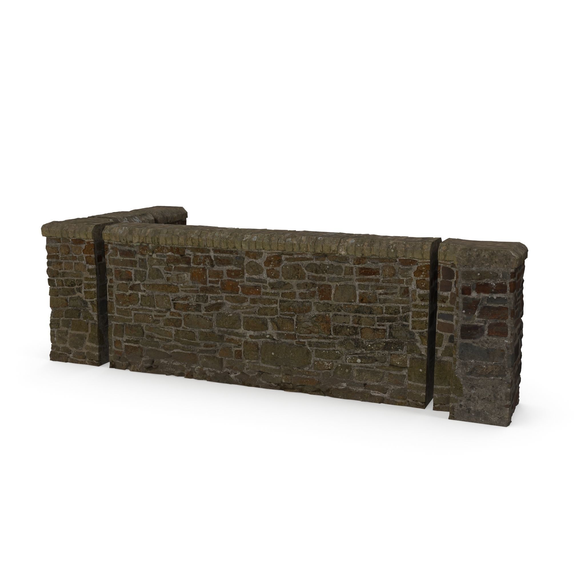 3D model Brick Wall Set VR / AR / low-poly | CGTrader