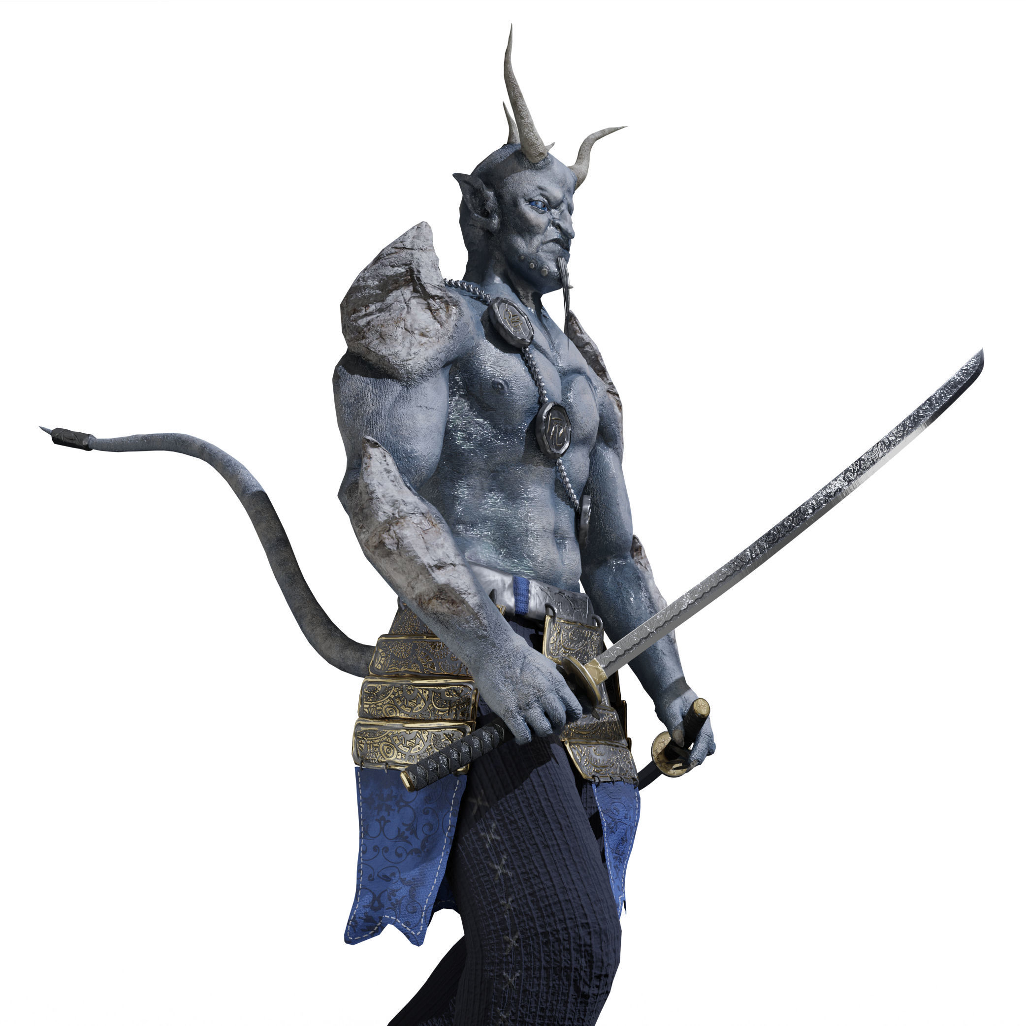 3D model Samurai Demon Monster VR / AR / low-poly | CGTrader
