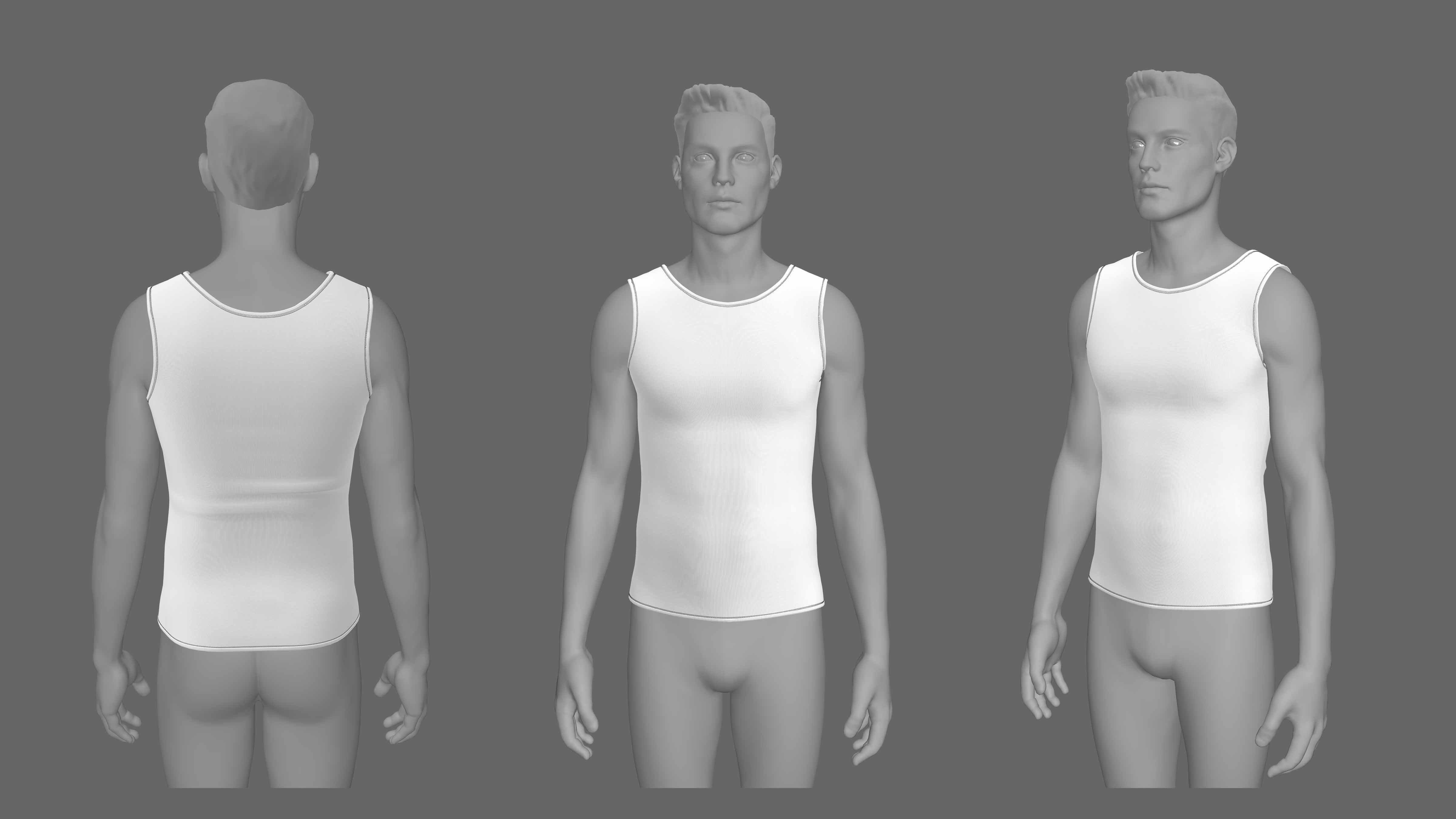 Basic man clothing 3D model | CGTrader