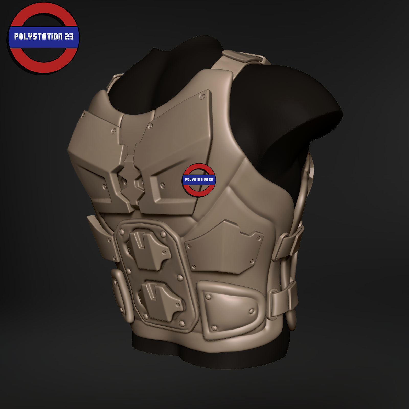 Sci fi character Torso armour v9 highpoly zbrush 3D model | CGTrader