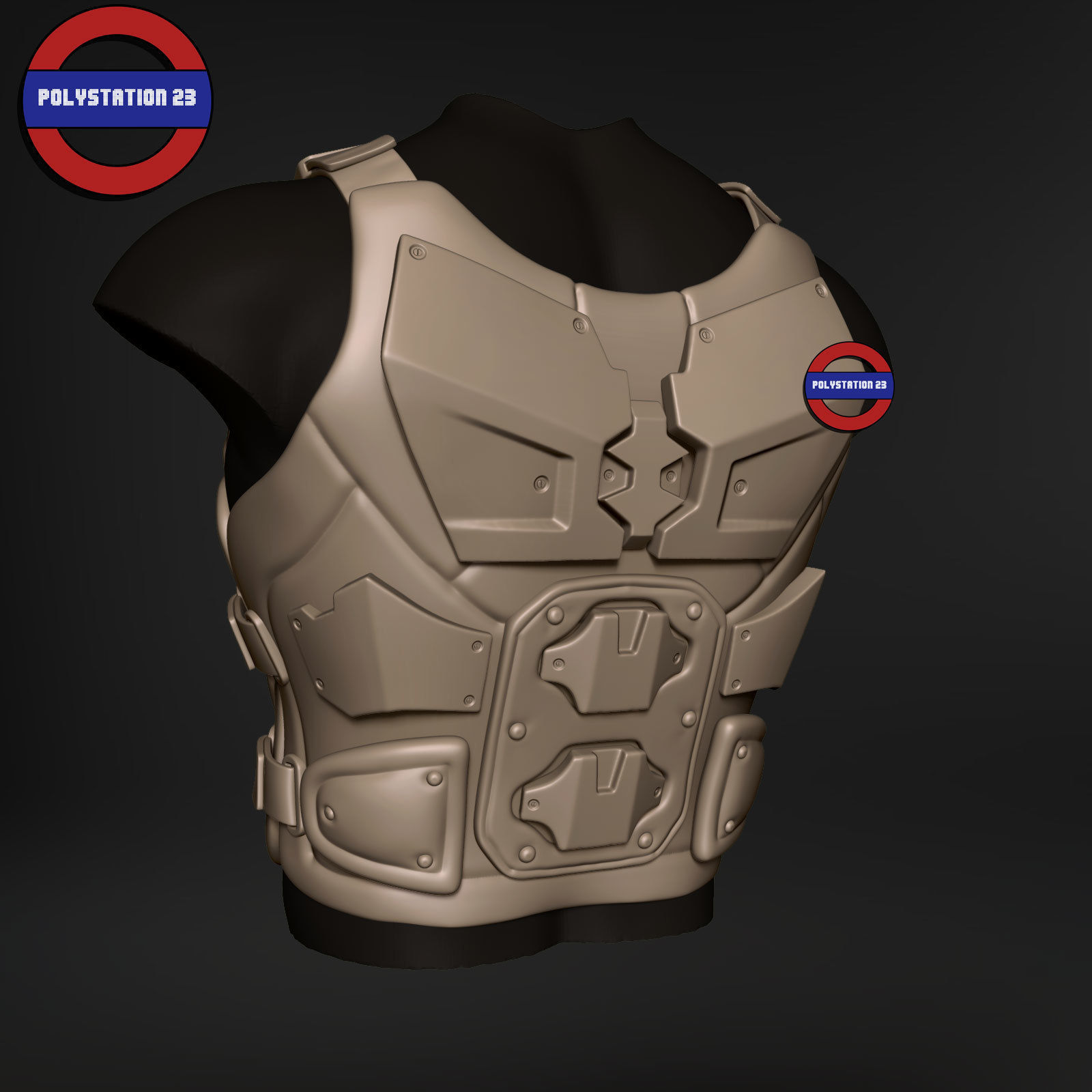 Sci fi character Torso armour v9 highpoly zbrush 3D model | CGTrader
