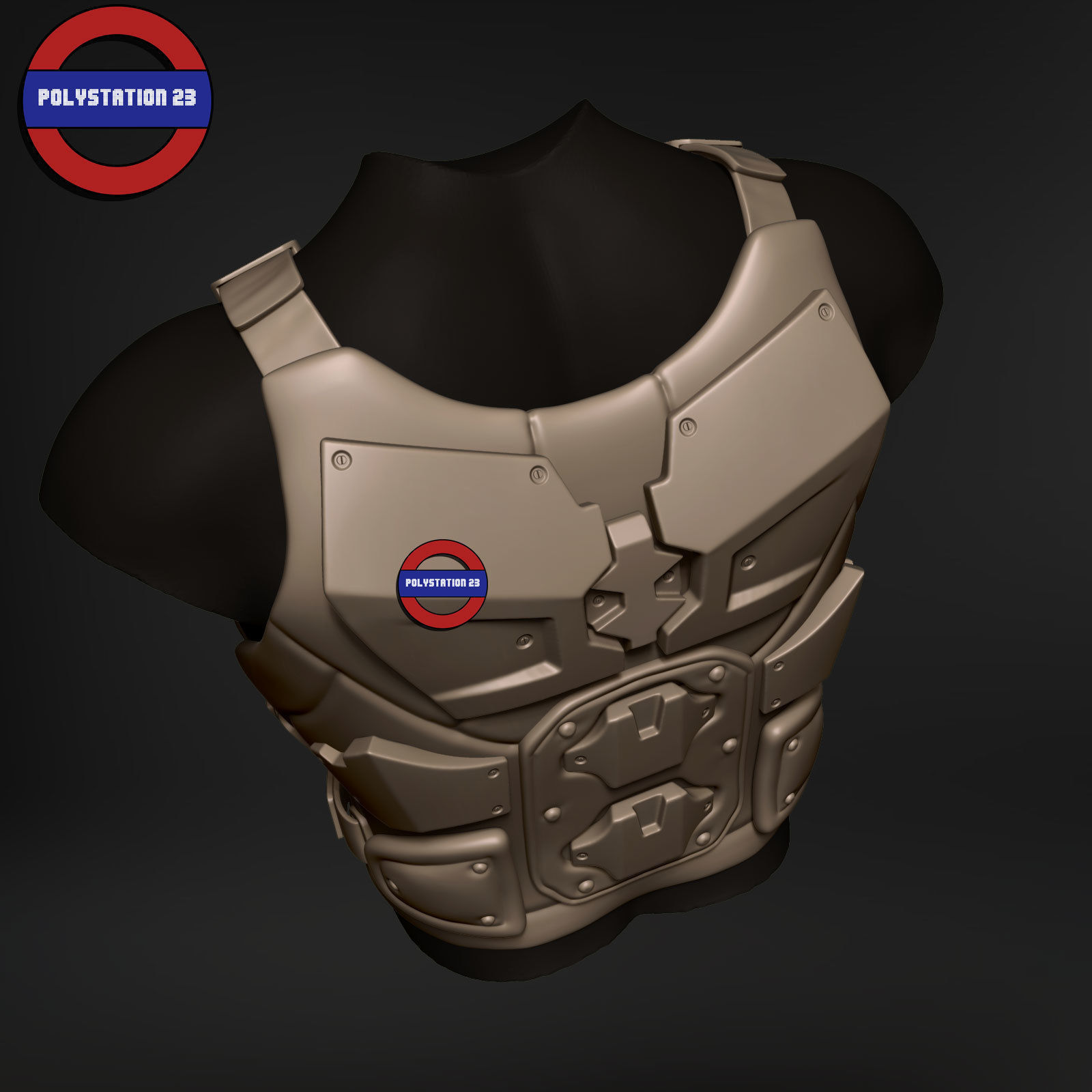 Sci fi character Torso armour v9 highpoly zbrush 3D model | CGTrader