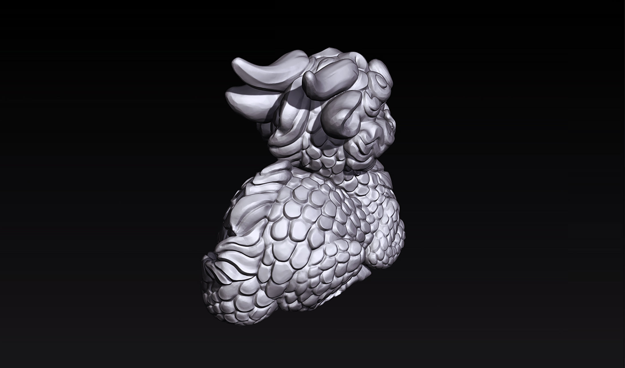 Cute Grumpy Dragon 3D model 3D printable | CGTrader