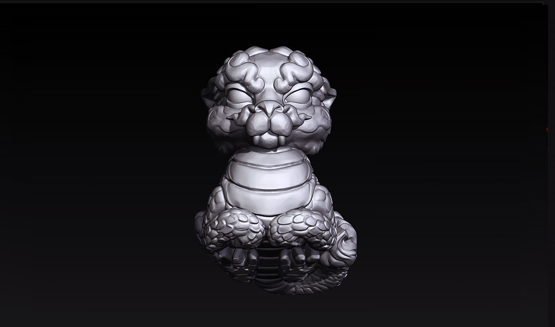 Cute Grumpy Dragon 3D model 3D printable | CGTrader