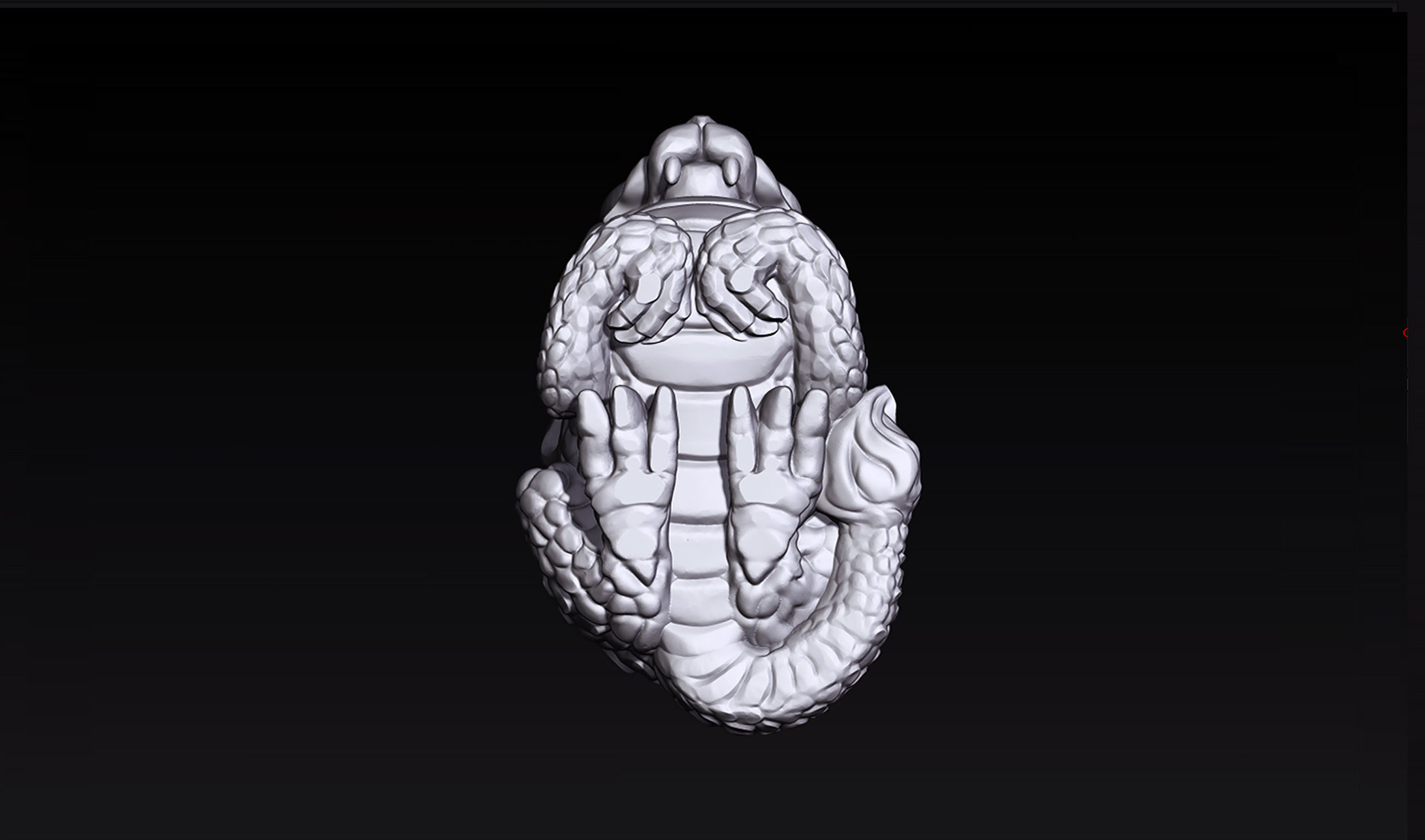 Cute Grumpy Dragon 3D model 3D printable | CGTrader