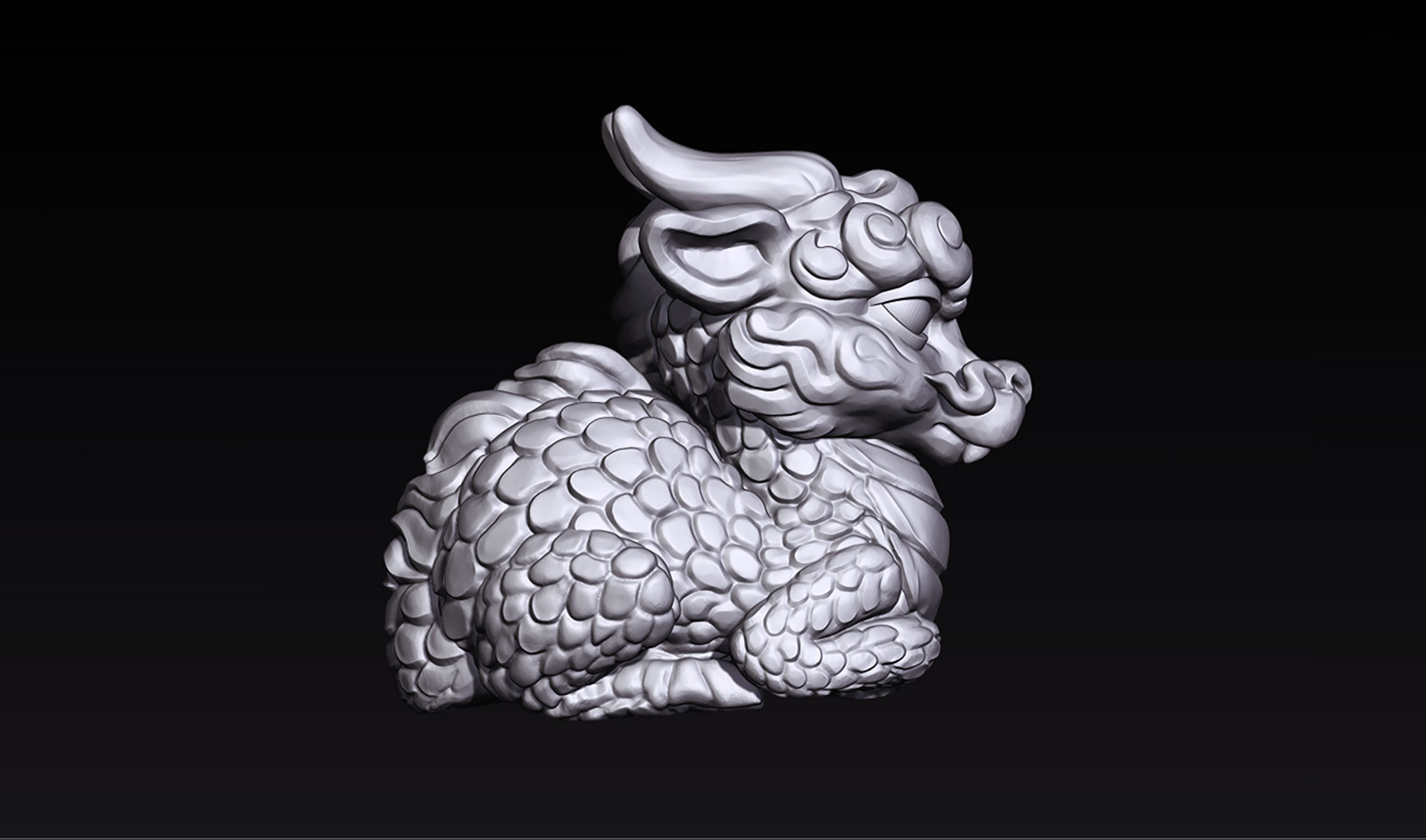 Cute Grumpy Dragon 3D model 3D printable | CGTrader