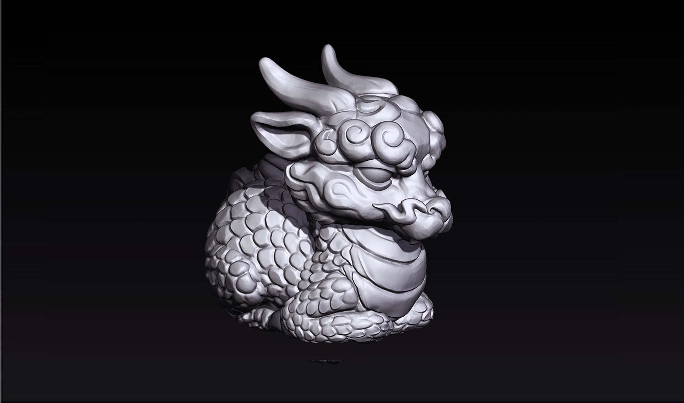 Cute Grumpy Dragon 3D model 3D printable | CGTrader