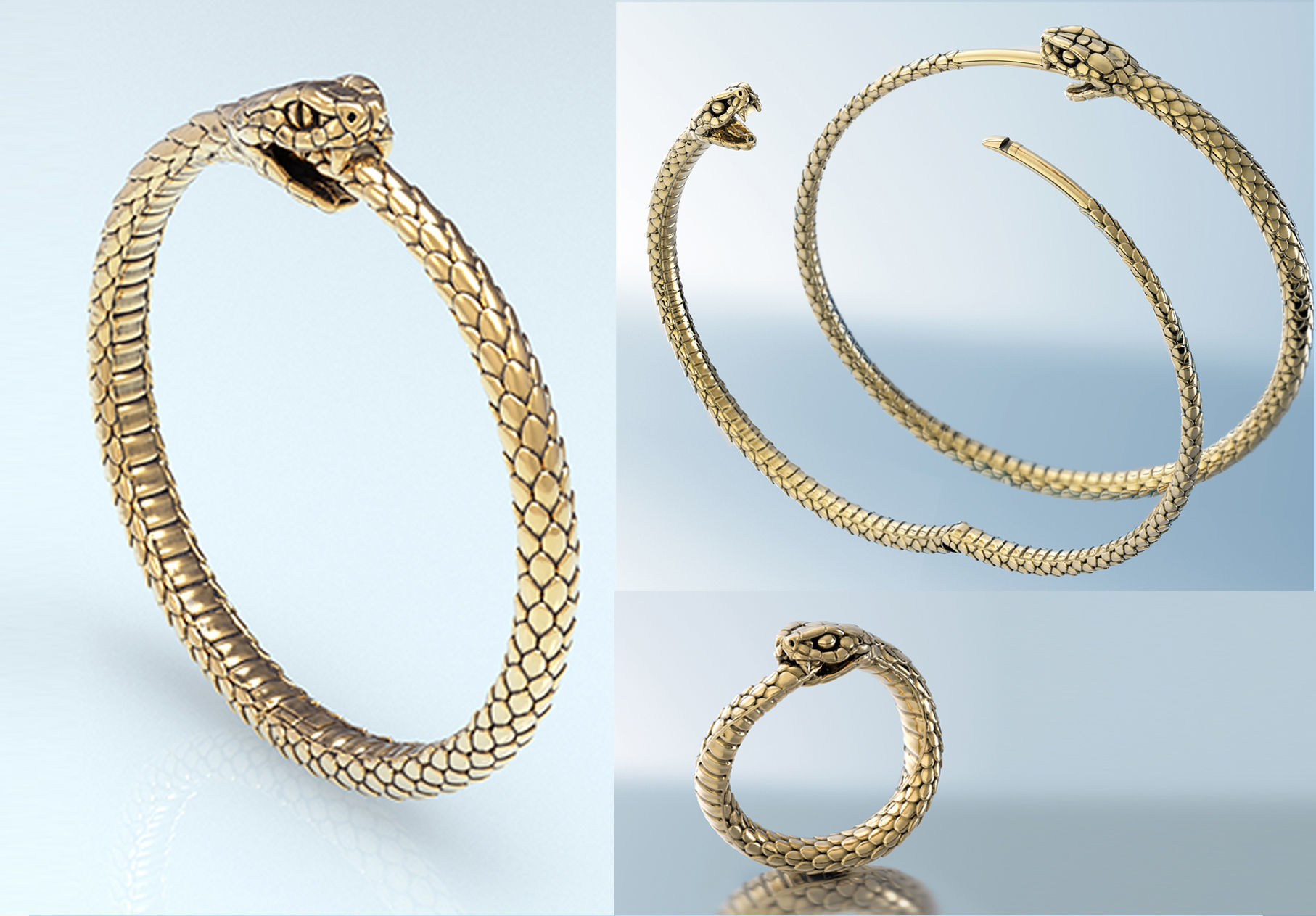 Ouroboros Snake Set 3D Model Collection 3D printable | CGTrader