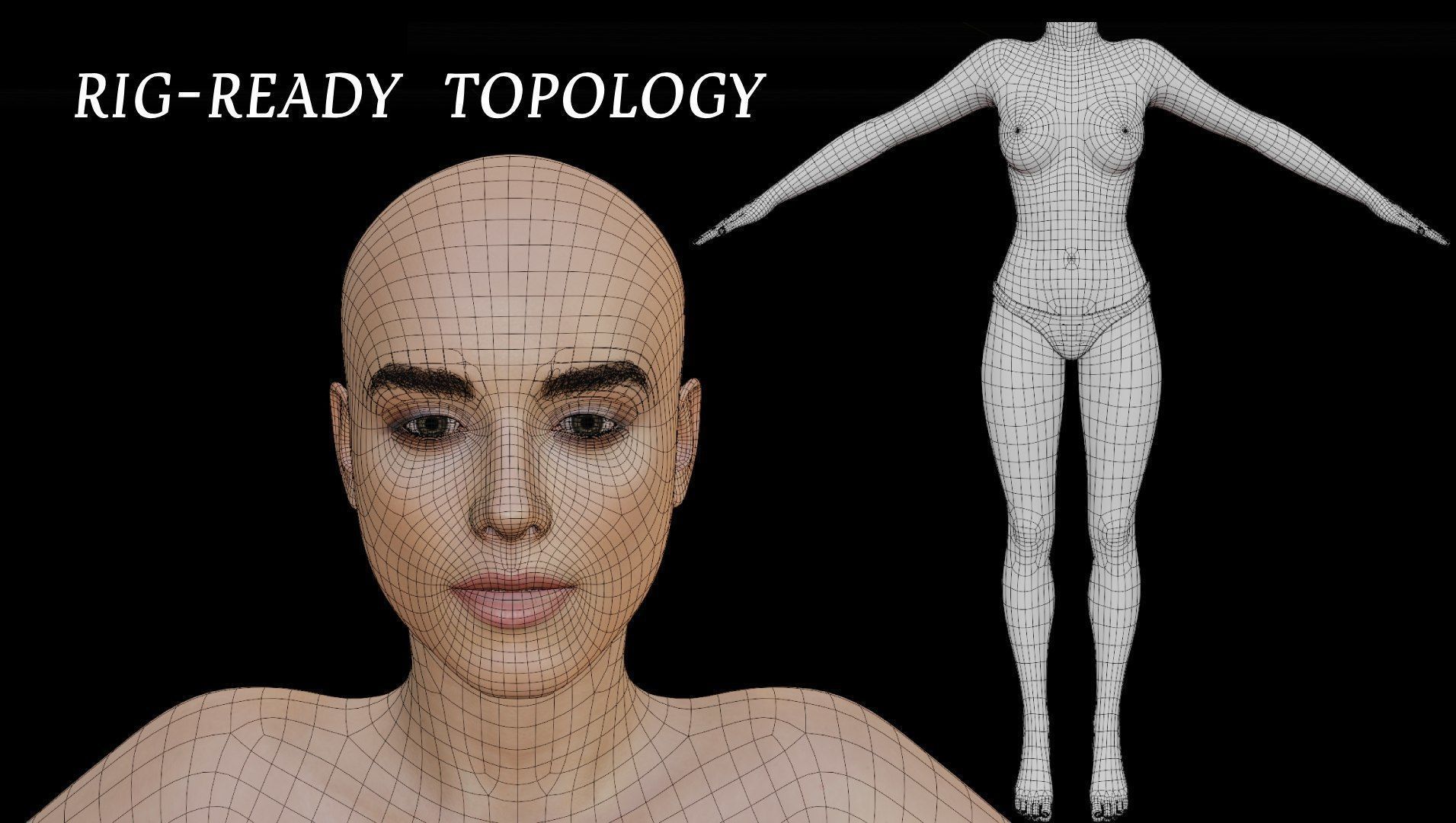 3D model Female Character Low-Poly Realistic VR / AR / low-poly | CGTrader