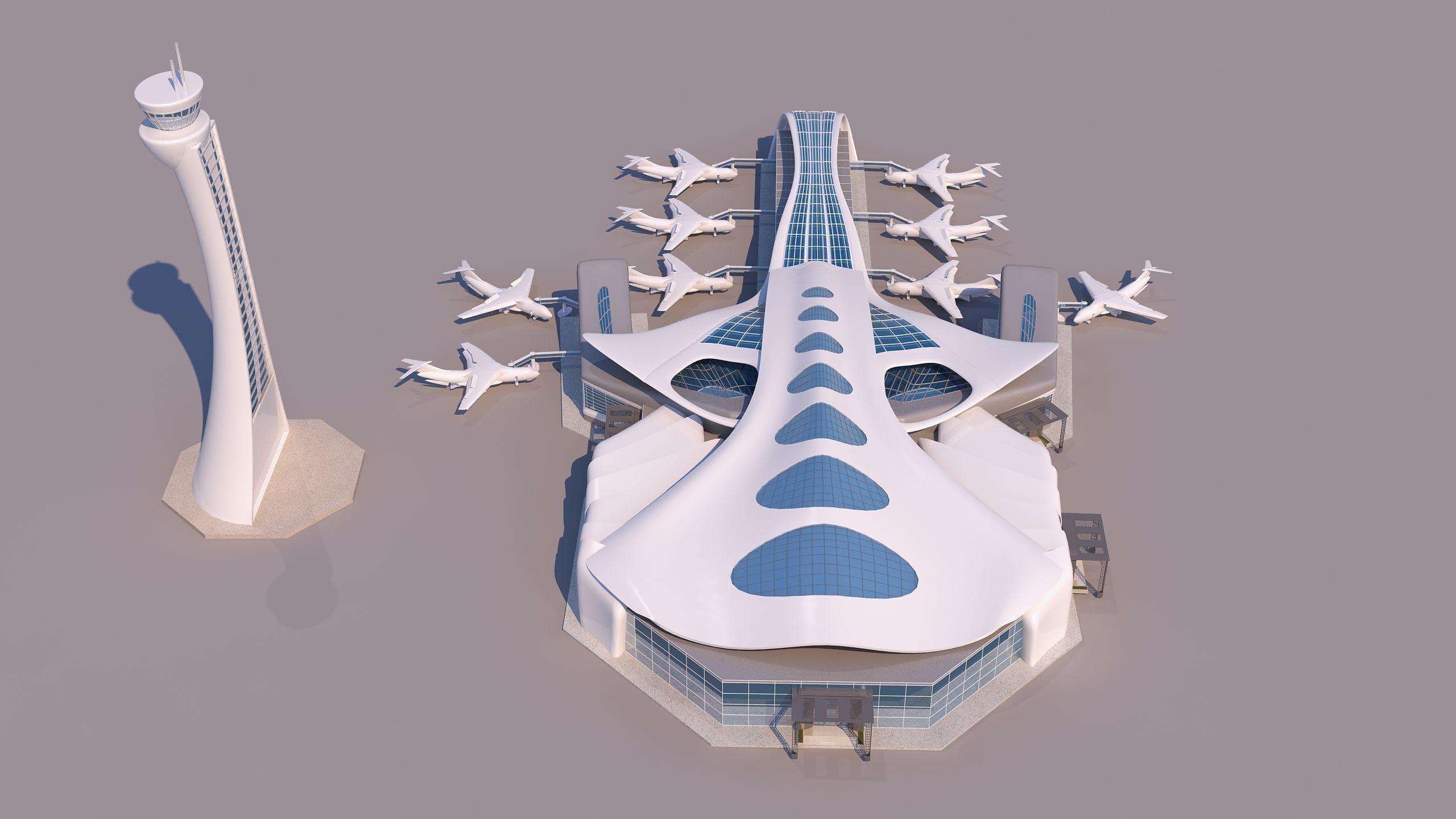 0197 - Airport Building 3D model | CGTrader