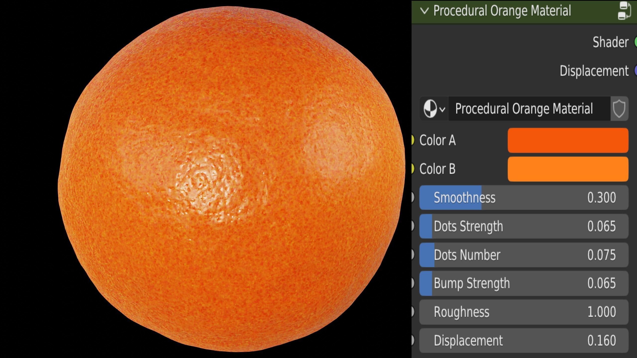 Procedural Orange Material Texture | CGTrader