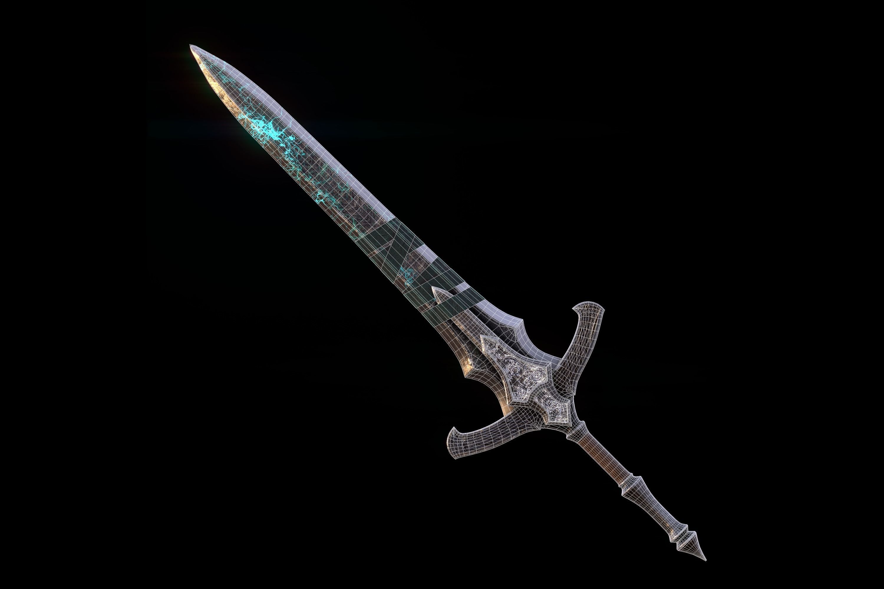 Medieval Magic Sword Holy Moonlight Sword from Bloodborne 3D model ...