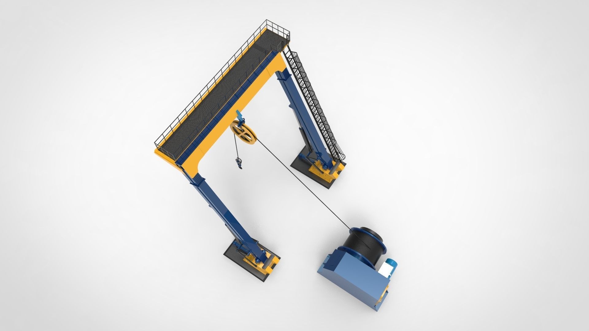 offshore supply ship crane 3D model | CGTrader