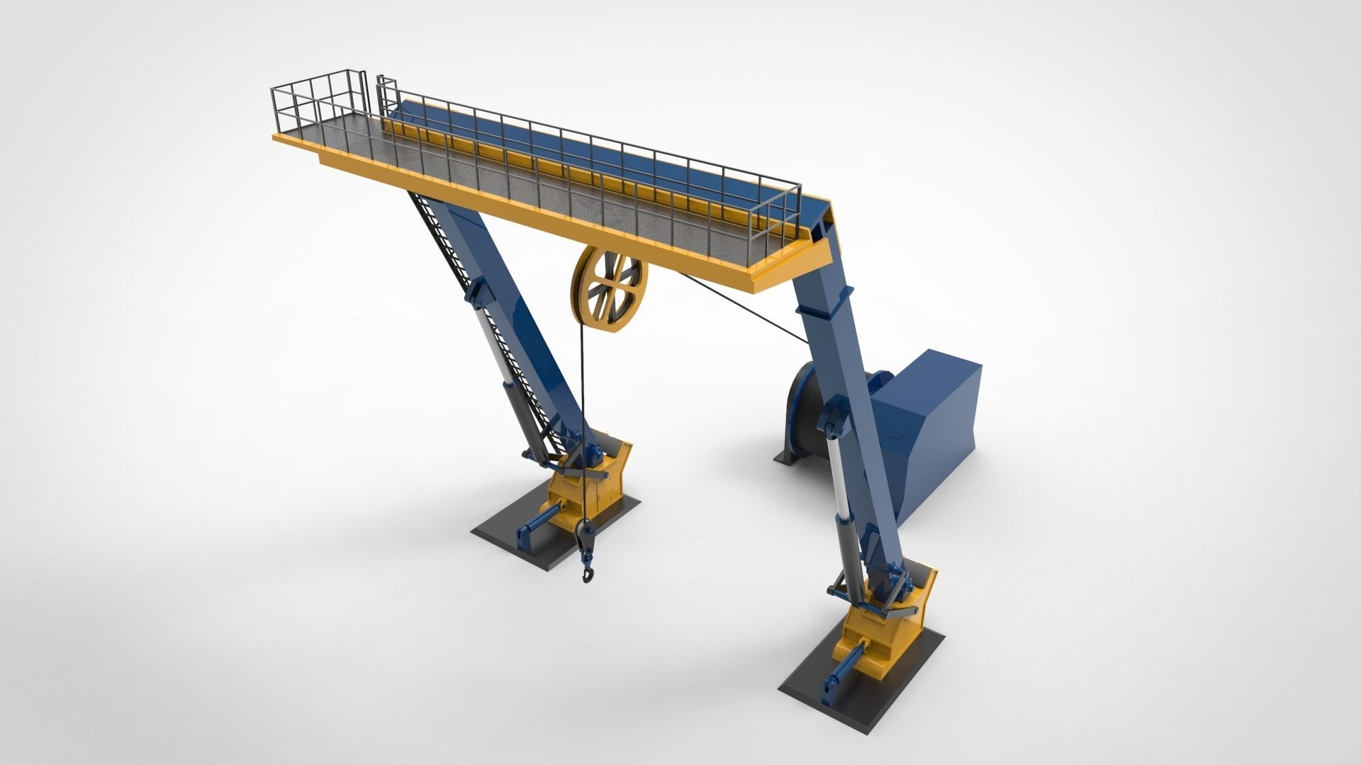 offshore supply ship crane 3D model | CGTrader
