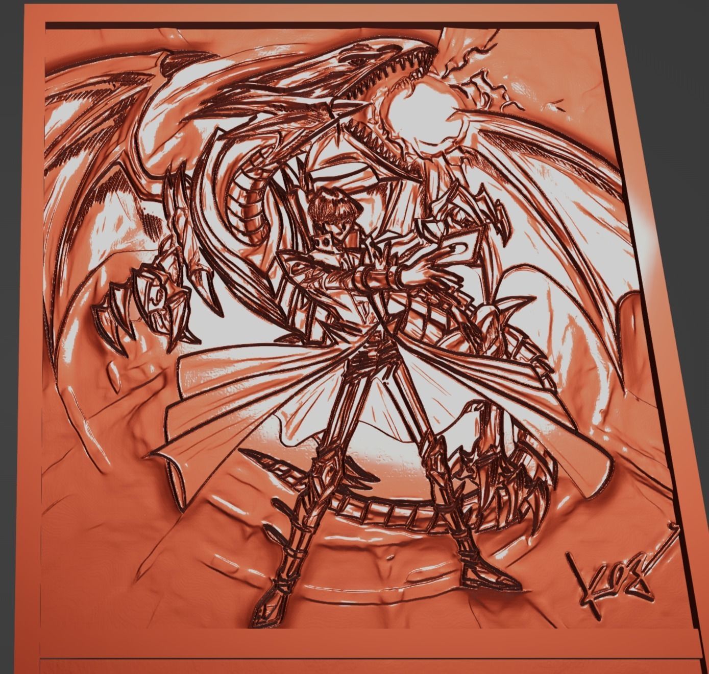 BLUE-EYES WHITE DRAGON - ANIME VERSION - YUGIOH 3D model 3D printable ...