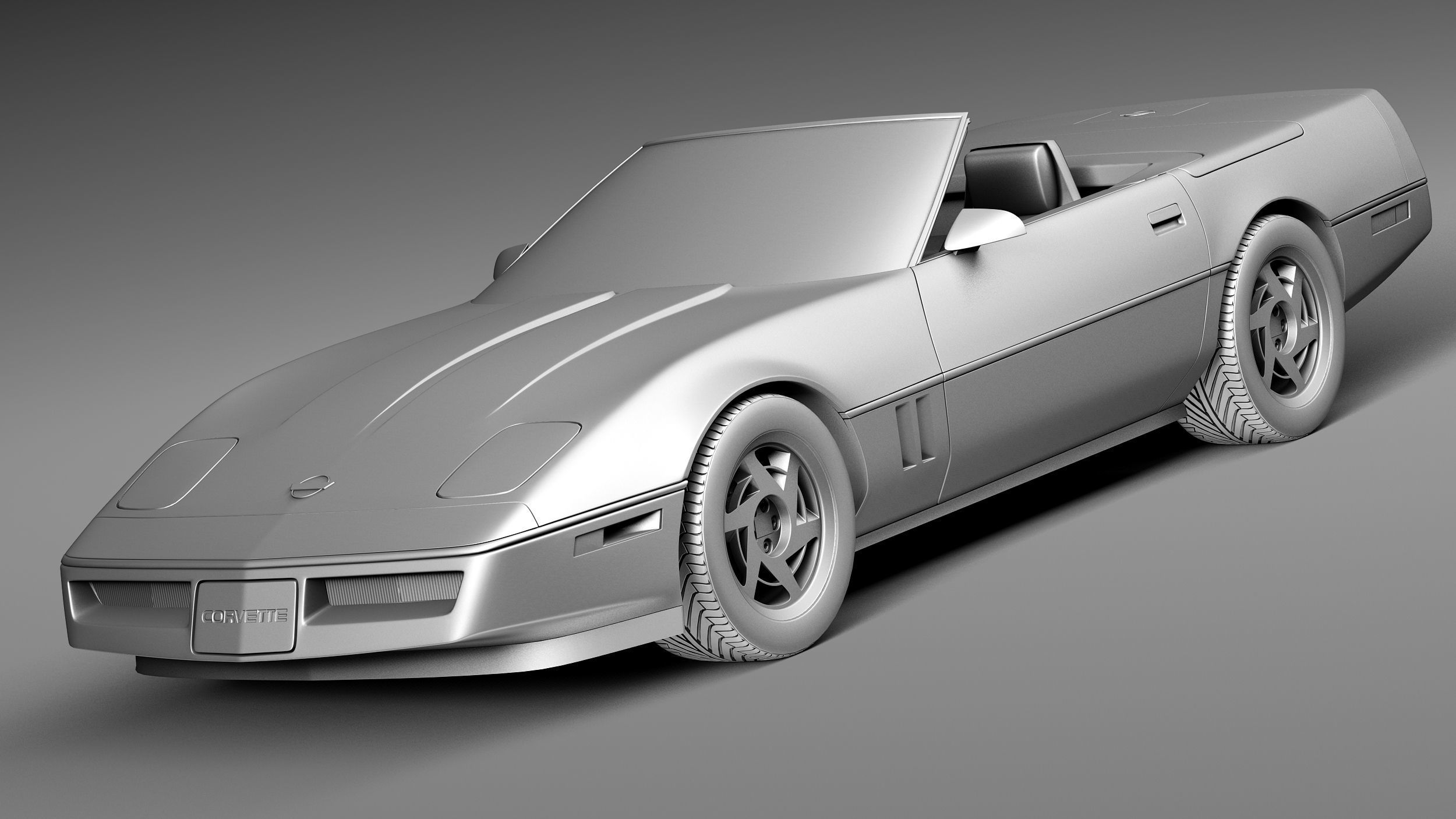 Chevrolet Corvette C4 Convertible 3D model | CGTrader