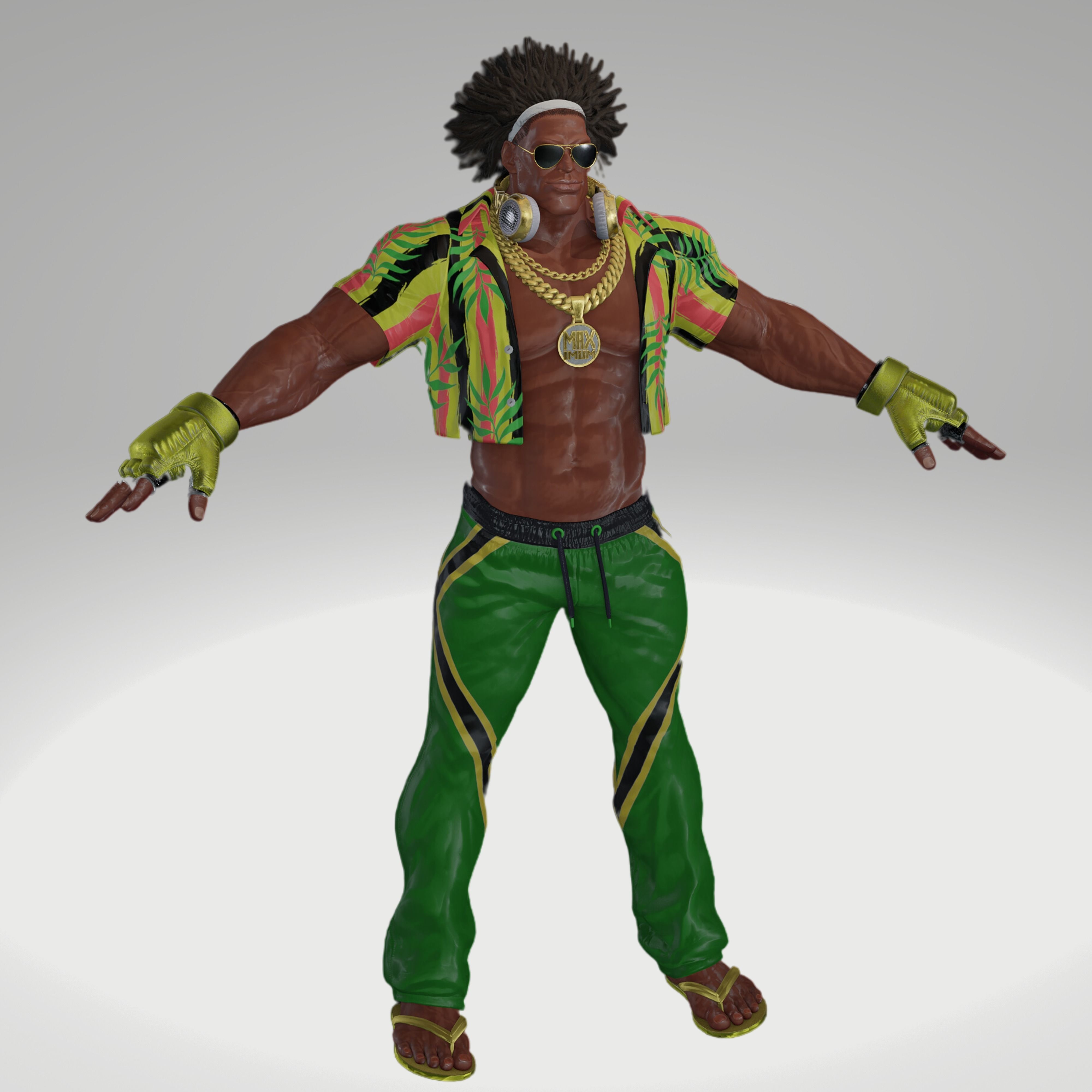 3D model Street Fighter VI - Deejay S1 VR / AR / low-poly | CGTrader