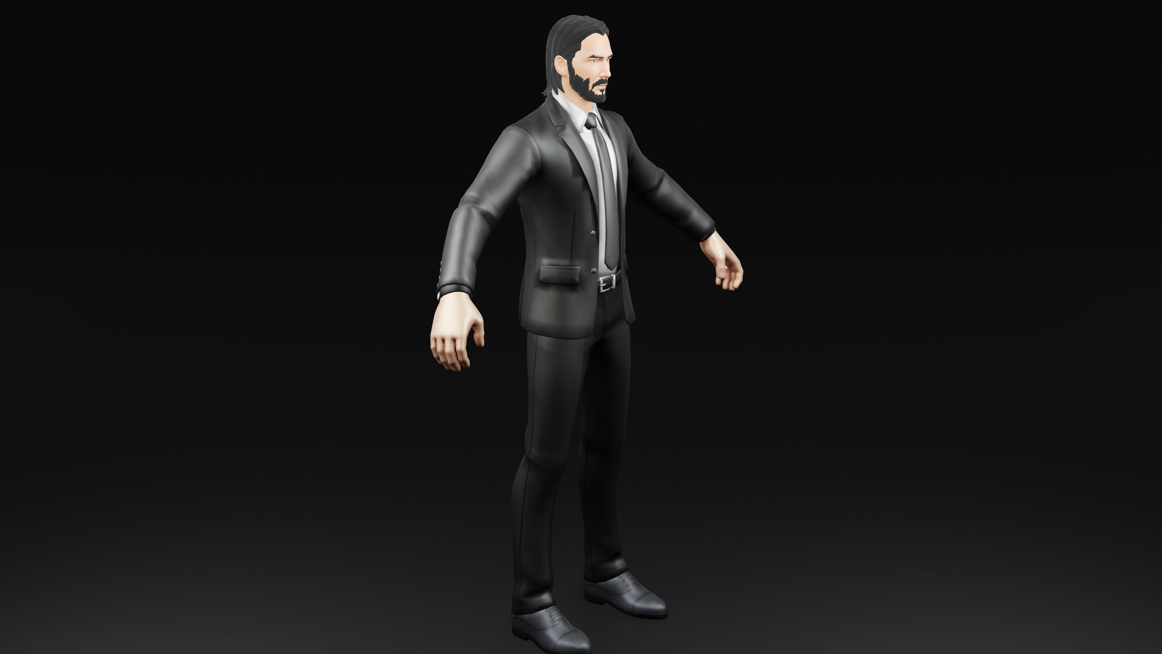 John Wick Rigged Model 3D model rigged | CGTrader