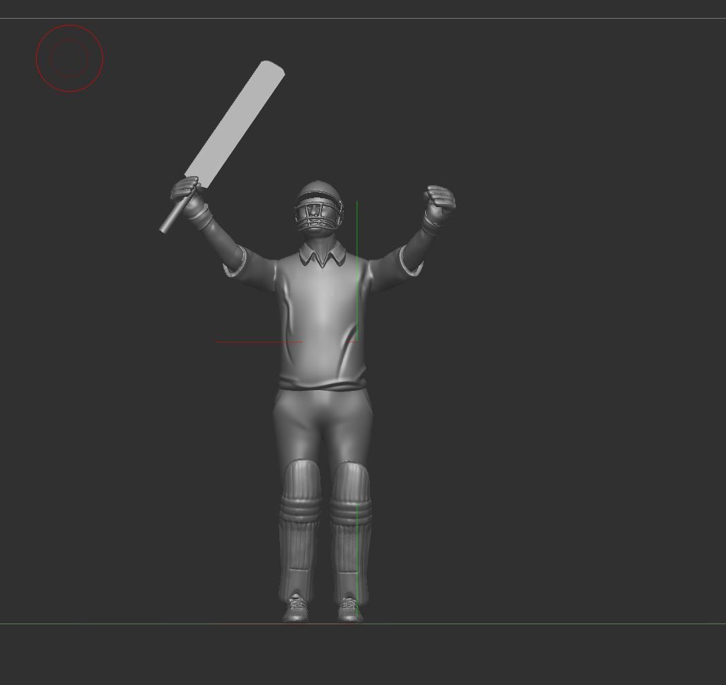 indian cricket player 3D model 3D printable | CGTrader