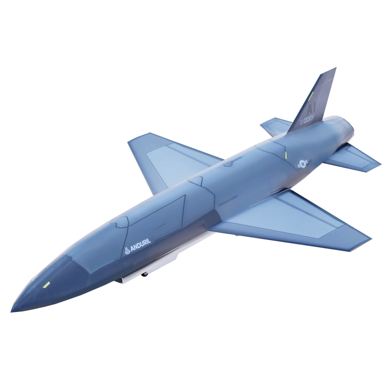 3D model Anduril Fury UAV VR / AR / low-poly | CGTrader