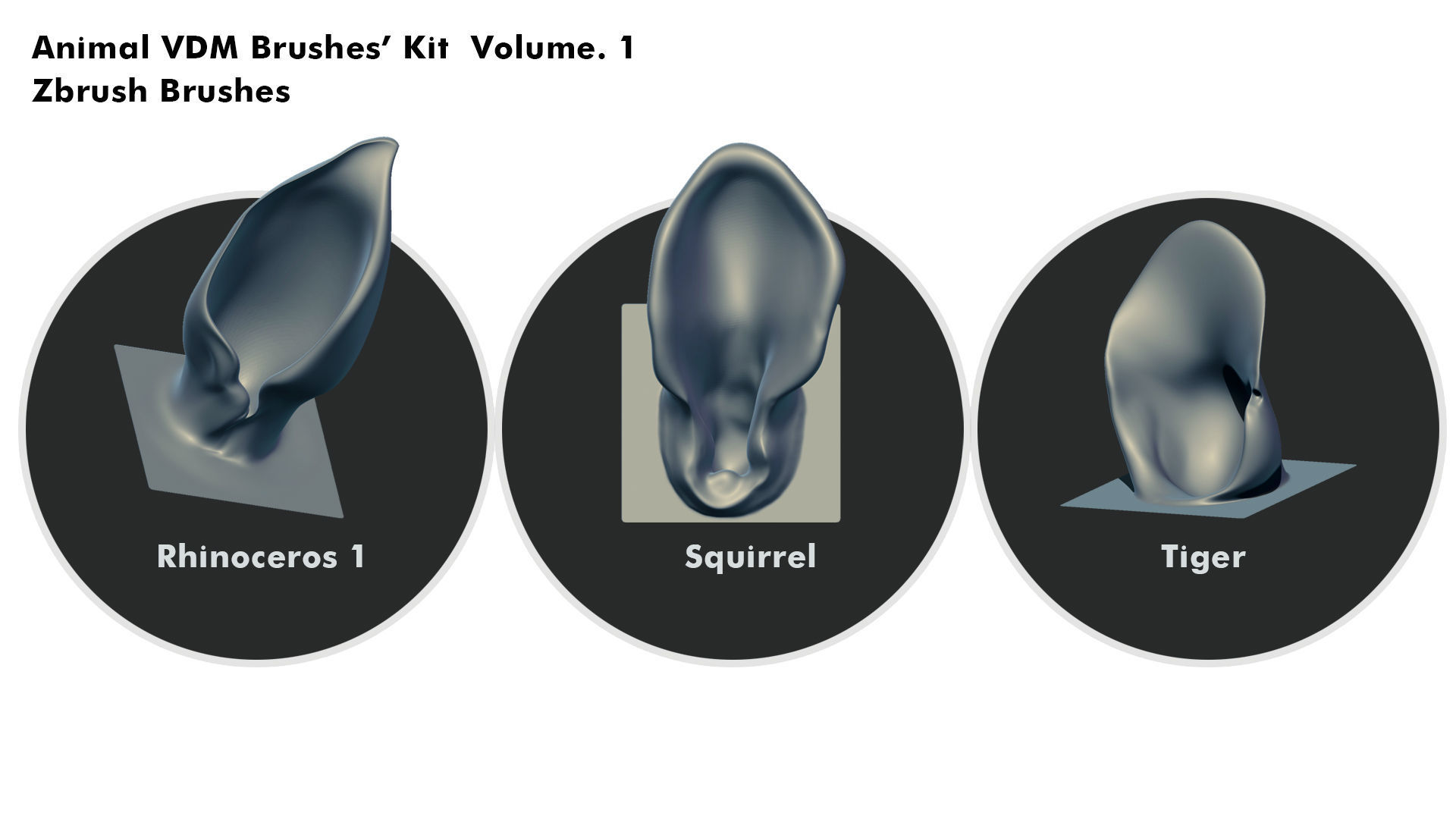 Animal VDM brushes volume 1 free 3D model | CGTrader